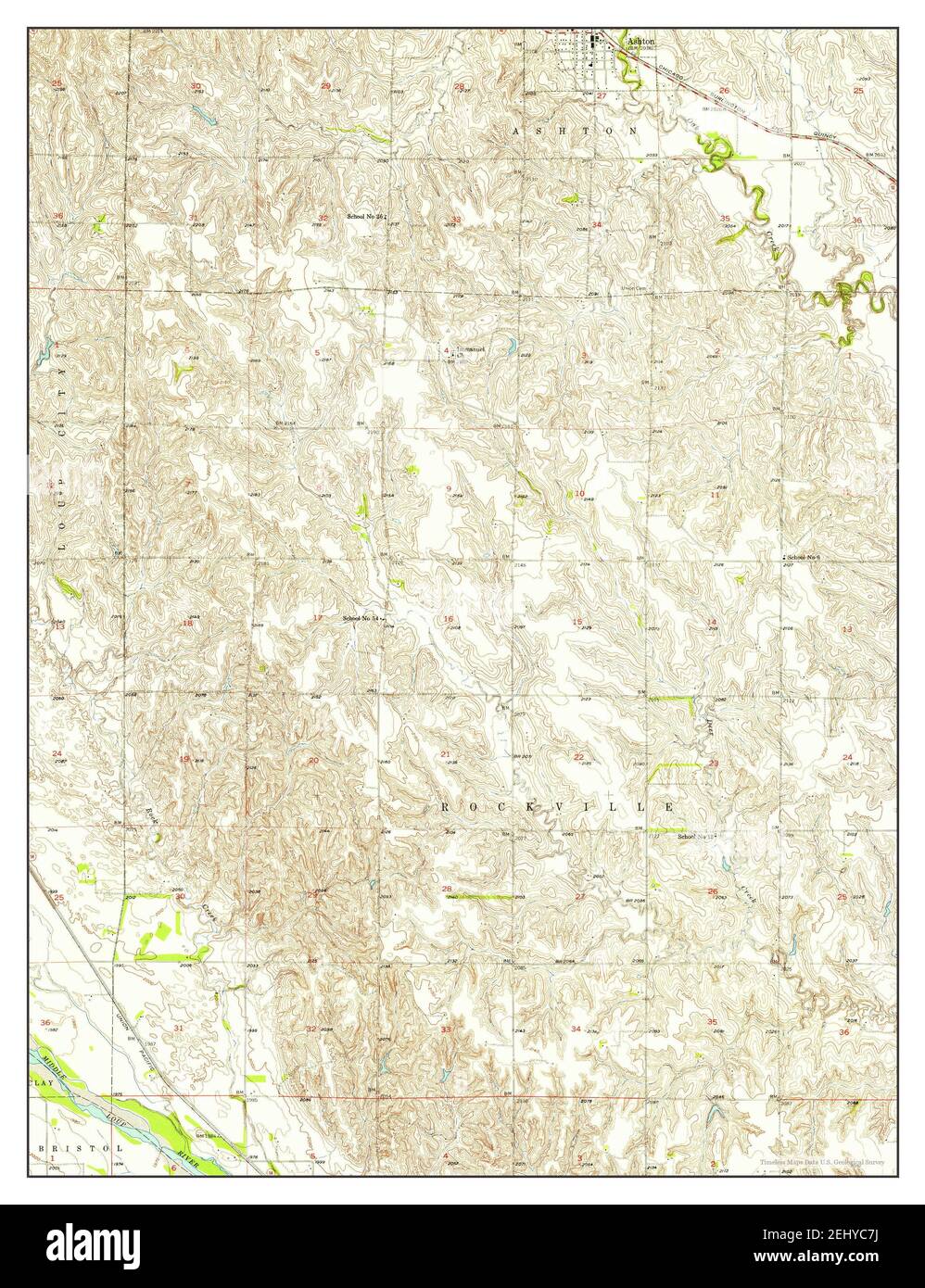 Map of ashton nebraska Cut Out Stock Images & Pictures - Alamy