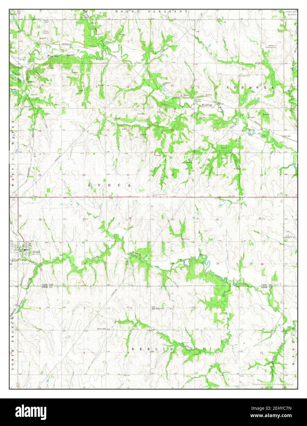 Avoca, Nebraska, map 1966, 1:24000, United States of America by ...