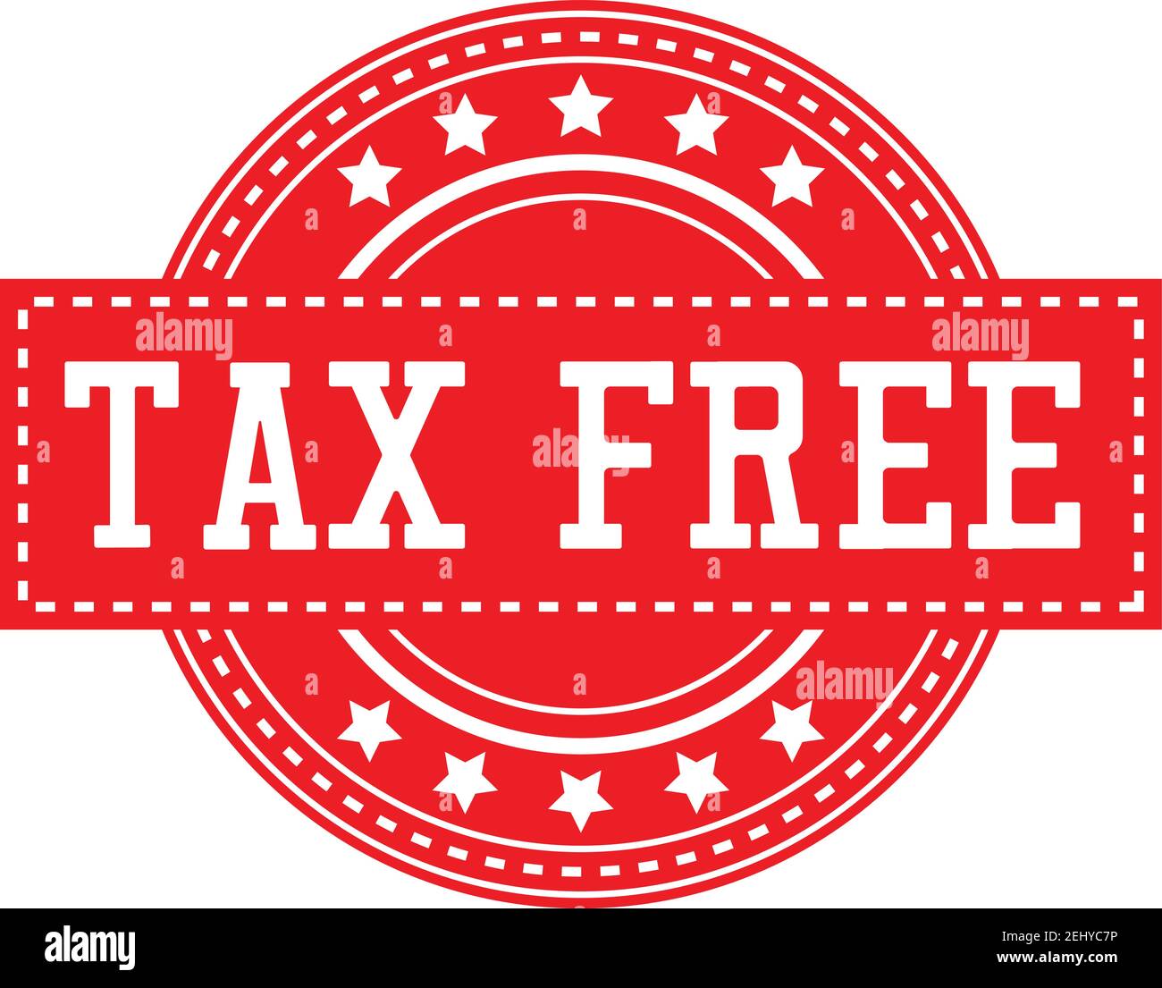 Tax Free Sticker On The Background Vector Illustration Stock Vector