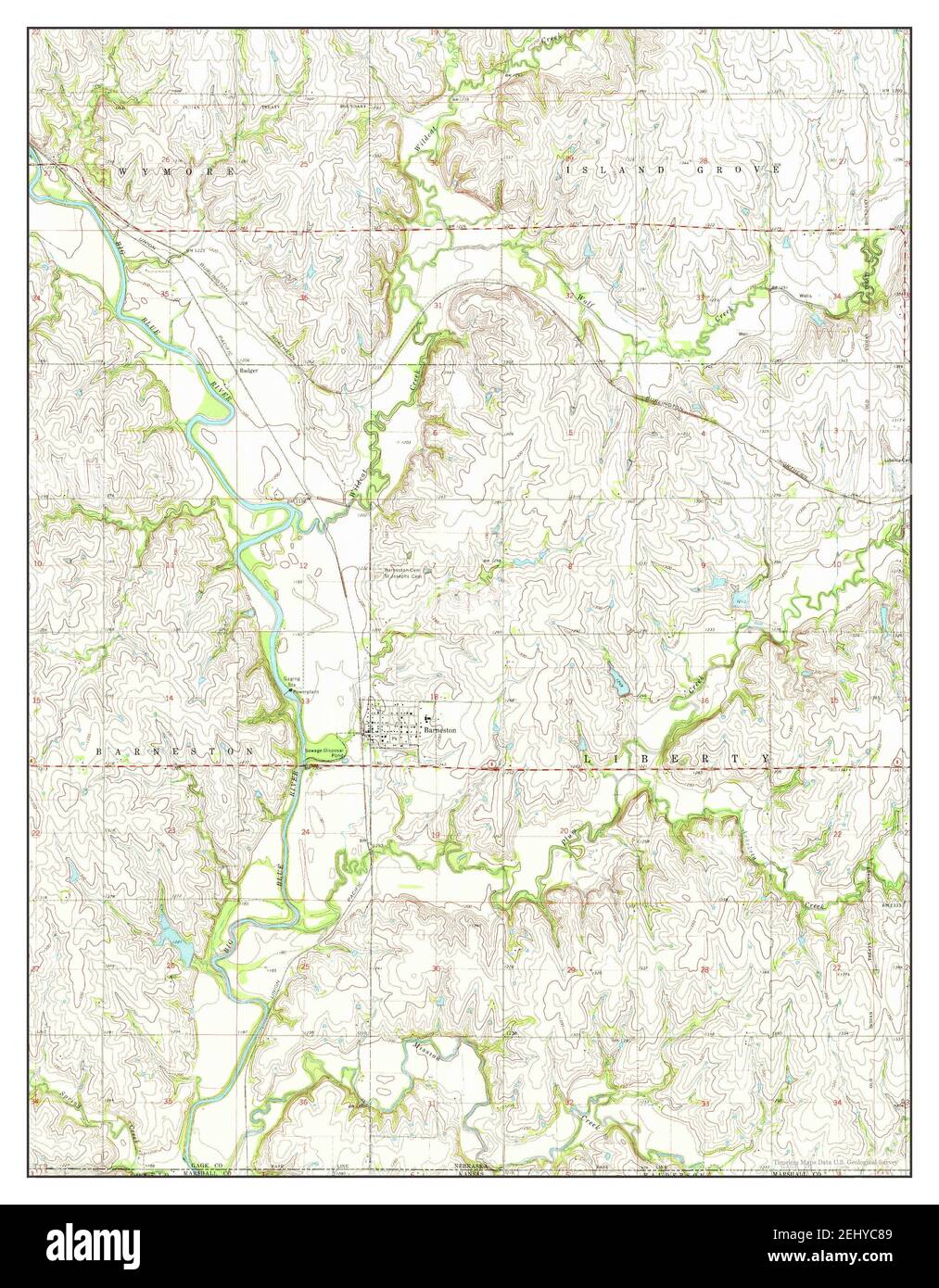 Barneston, Nebraska, map 1970, 1:24000, United States of America by ...