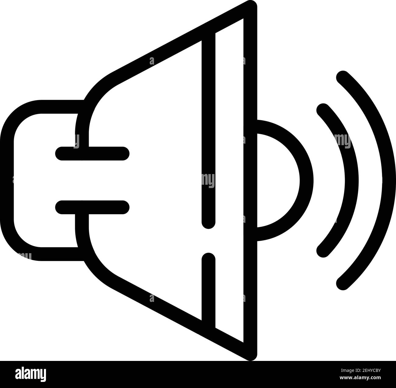 Interactive tv sound icon. Outline interactive tv sound vector icon for ...