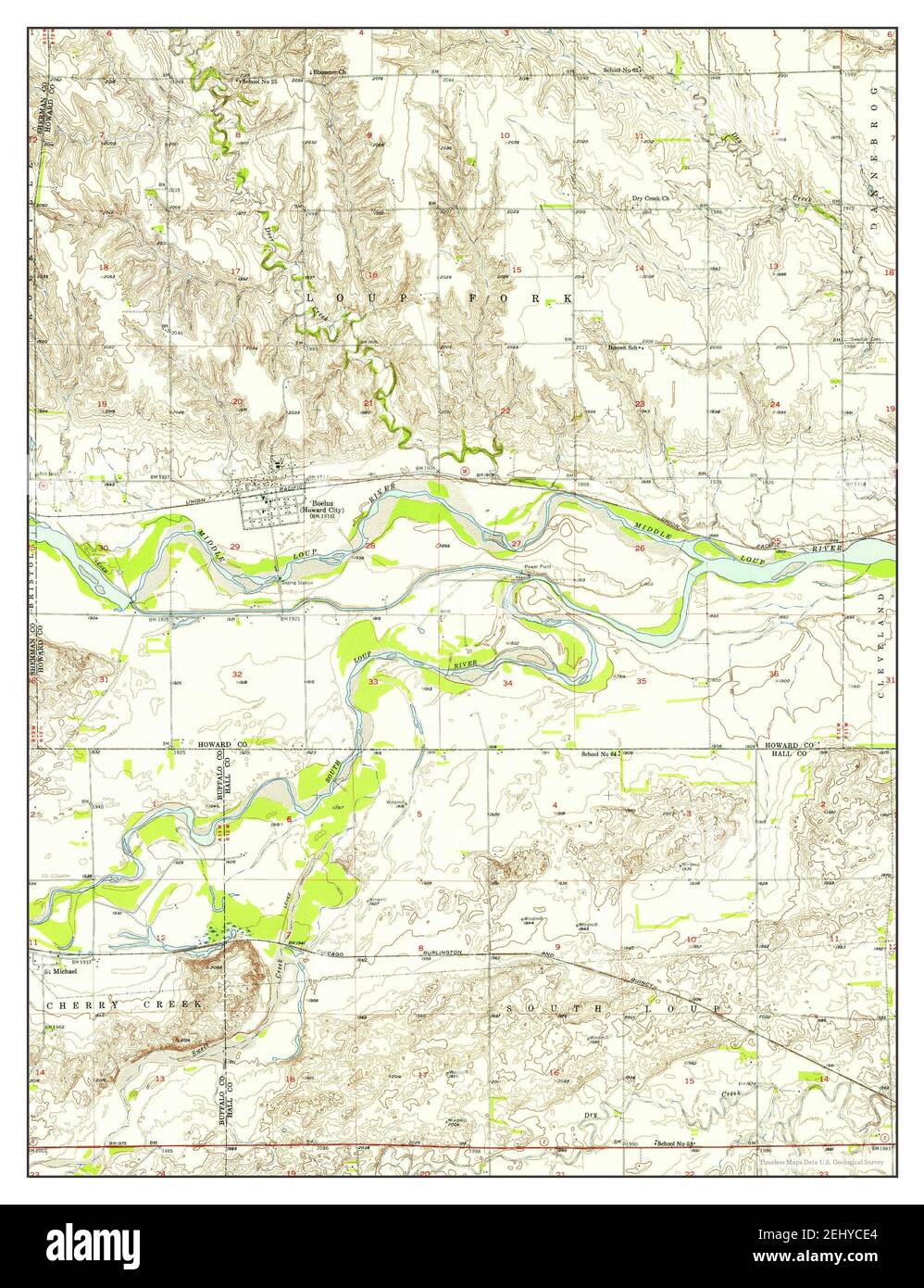 Boelus, Nebraska, map 1953, 1:24000, United States of America by ...