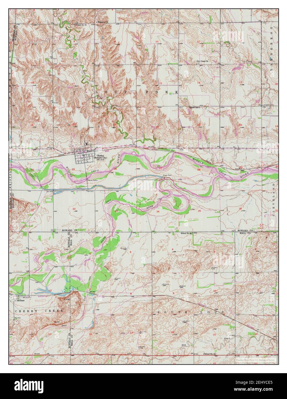 Boelus, Nebraska, map 1953, 1:24000, United States of America by ...