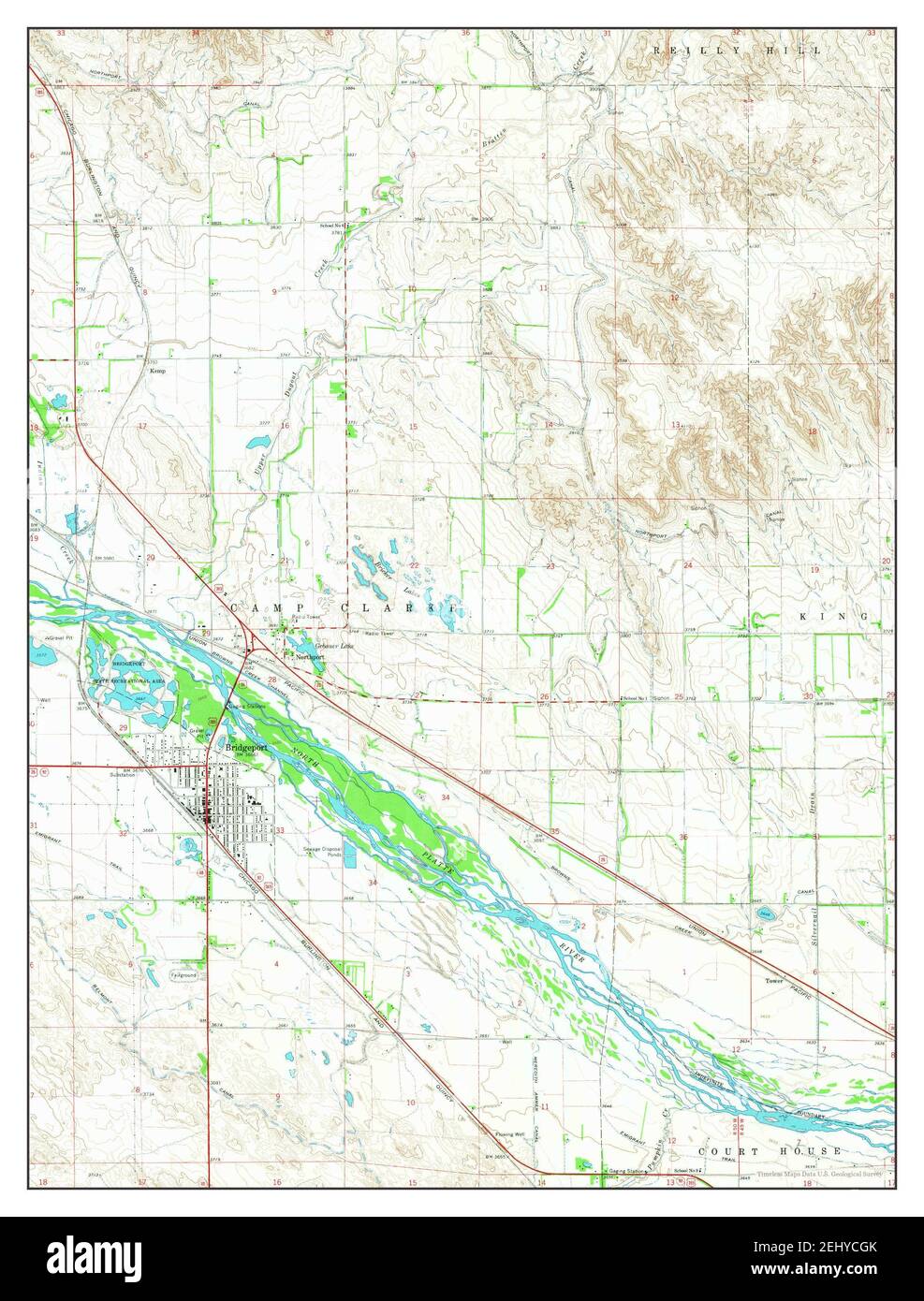 Bridgeport nebraska map Cut Out Stock Images & Pictures - Alamy