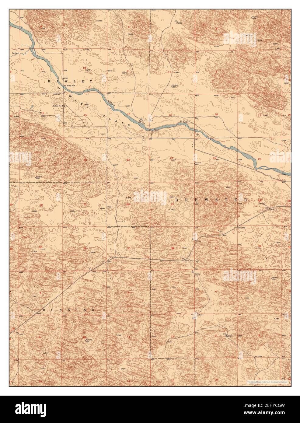 Brewster NW, Nebraska, map 1952, 1:24000, United States of America by ...