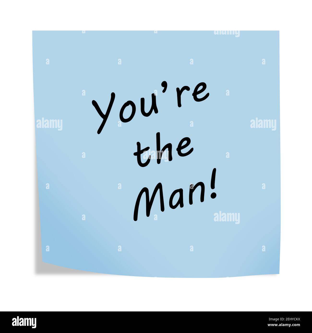 You're the Man reminder post note isolated on white with clipping path ...