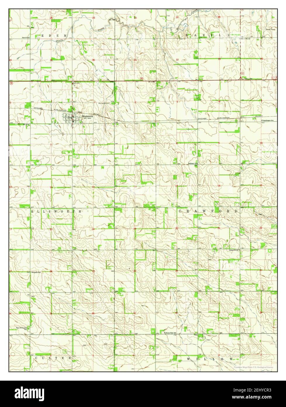 Brunswick, Nebraska, map 1963, 1:24000, United States of America by ...
