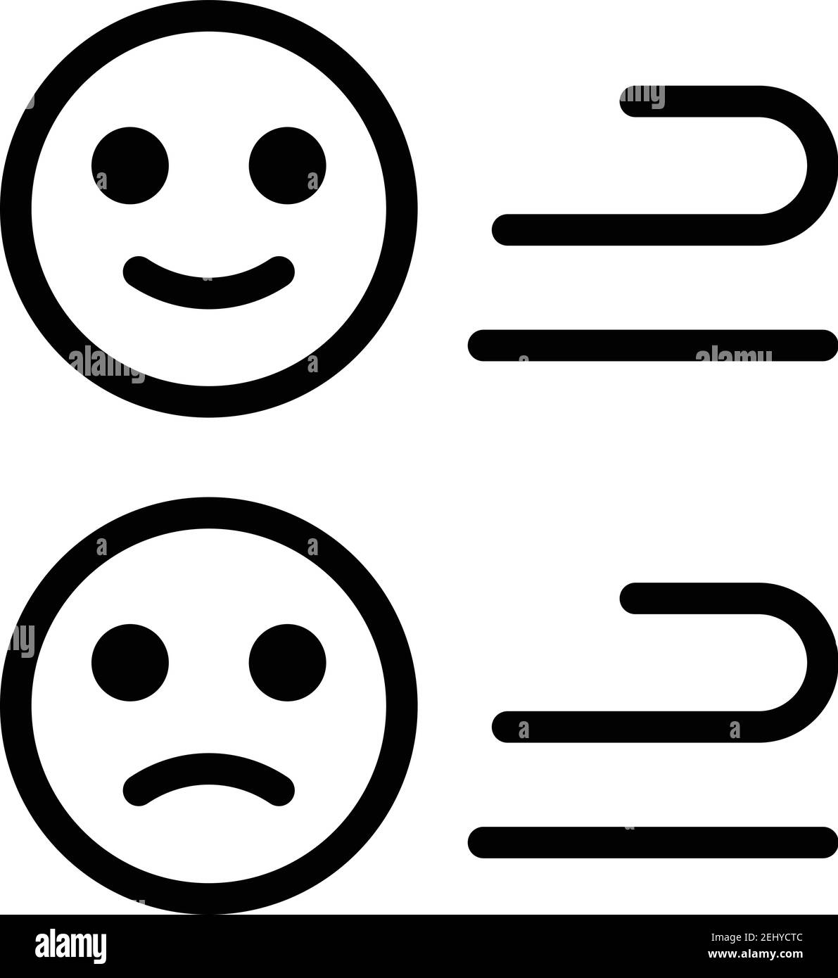 Online emoji icon. Outline online emoji vector icon for web design ...