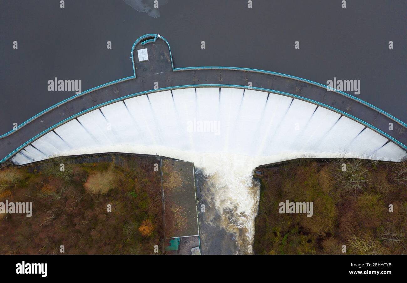 Glen Devon, Perth and Kinross, Scotland, UK. 20 Feb 2021. Meltwater ...