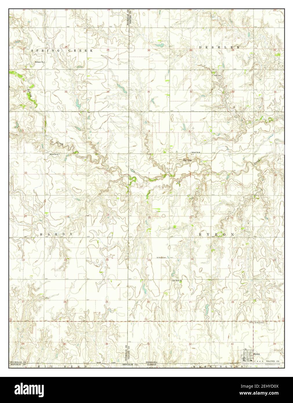 Byron, Nebraska, map 1960, 1:24000, United States of America by ...