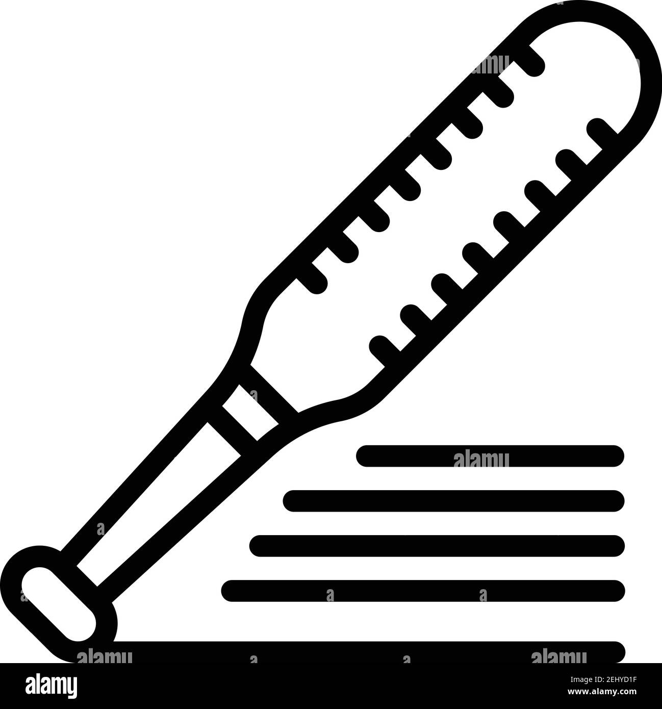 Baseball bat icon. Outline baseball bat vector icon for web design ...