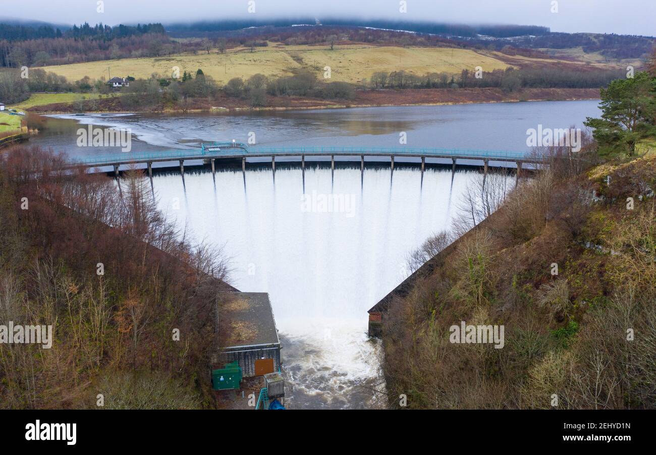 Glen Devon, Perth and Kinross, Scotland, UK. 20 Feb 2021. Meltwater ...
