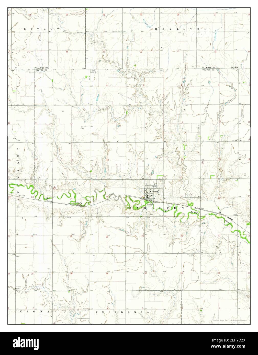 Carleton, Nebraska, map 1960, 1:24000, United States of America by ...