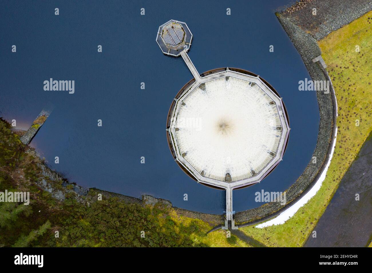 East Lothian, Scotland, UK. 20 Feb 2021. Meltwater from recent snow and ...