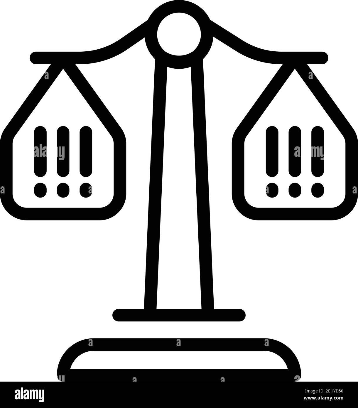 Judge balance icon. Outline judge balance vector icon for web design ...