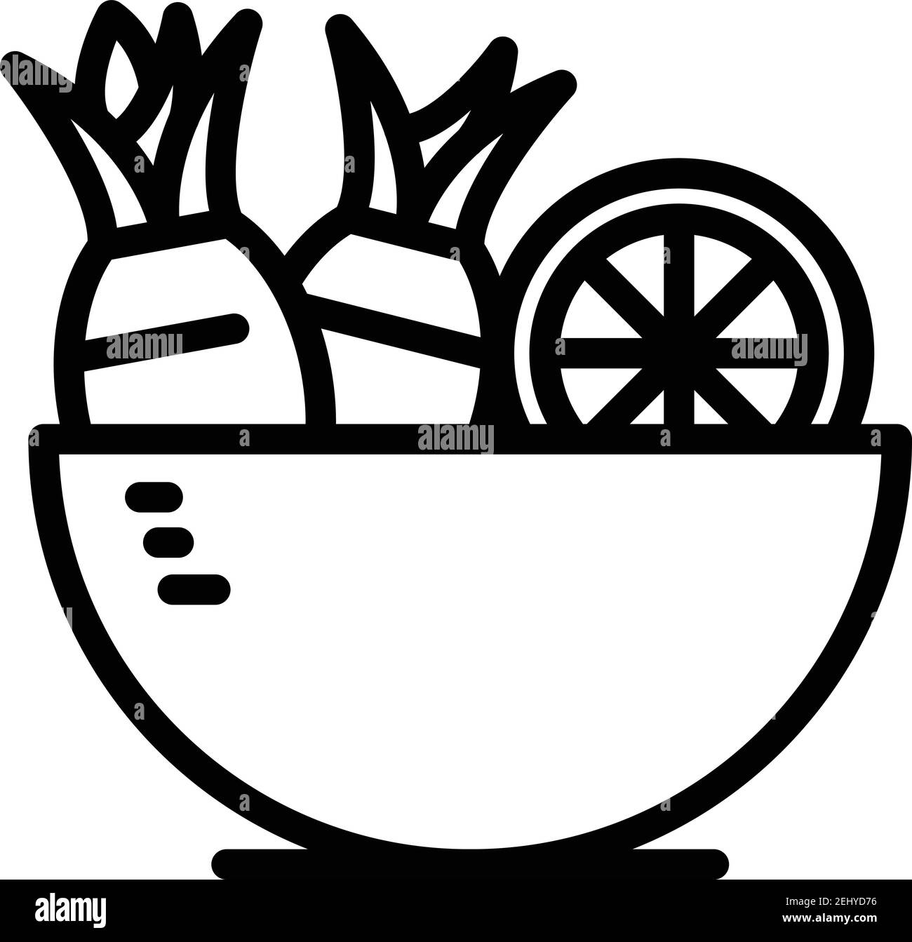 Tropical fruit salad icon. Outline tropical fruit salad vector icon for ...