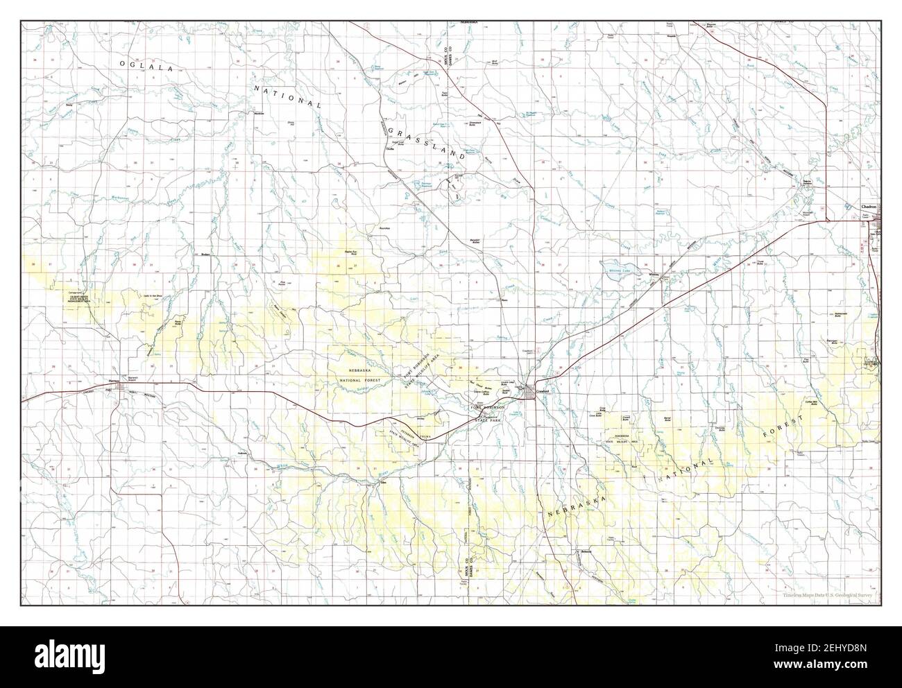 Crawford nebraska map hi-res stock photography and images - Alamy