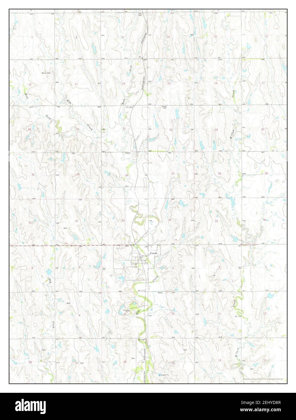 Cowles, Nebraska, map 1974, 1:24000, United States of America by ...