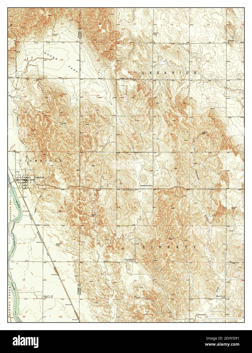 Map of comstock hi-res stock photography and images - Alamy