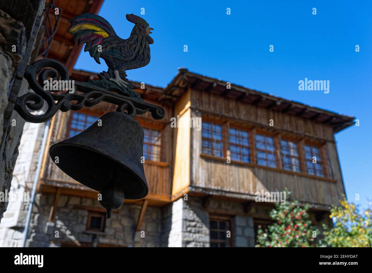 Stone house of traditional architecture in the town of Metsovo, Greece ...