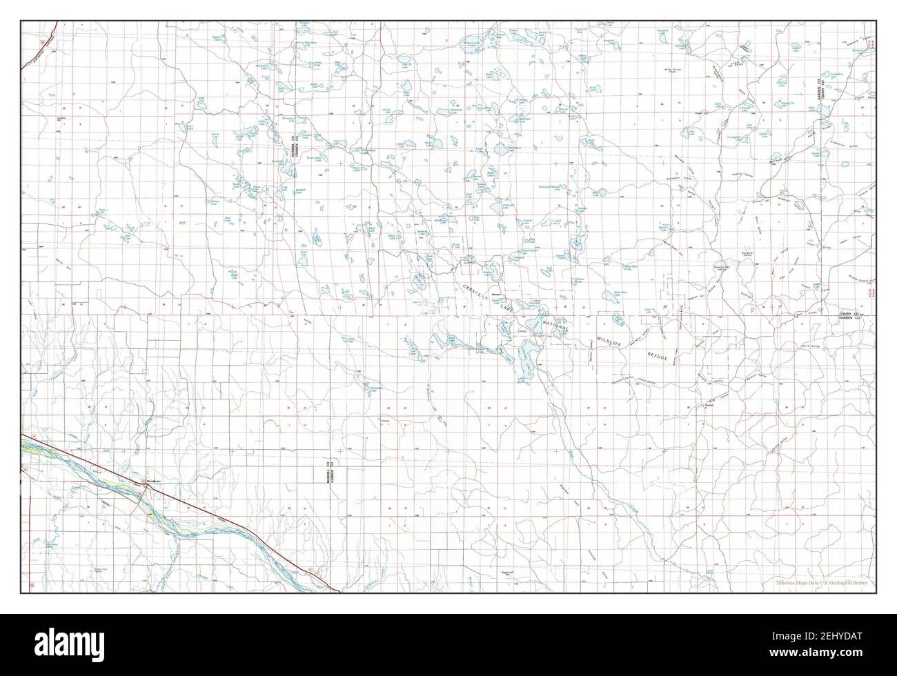 Map of crescent lake hi-res stock photography and images - Alamy