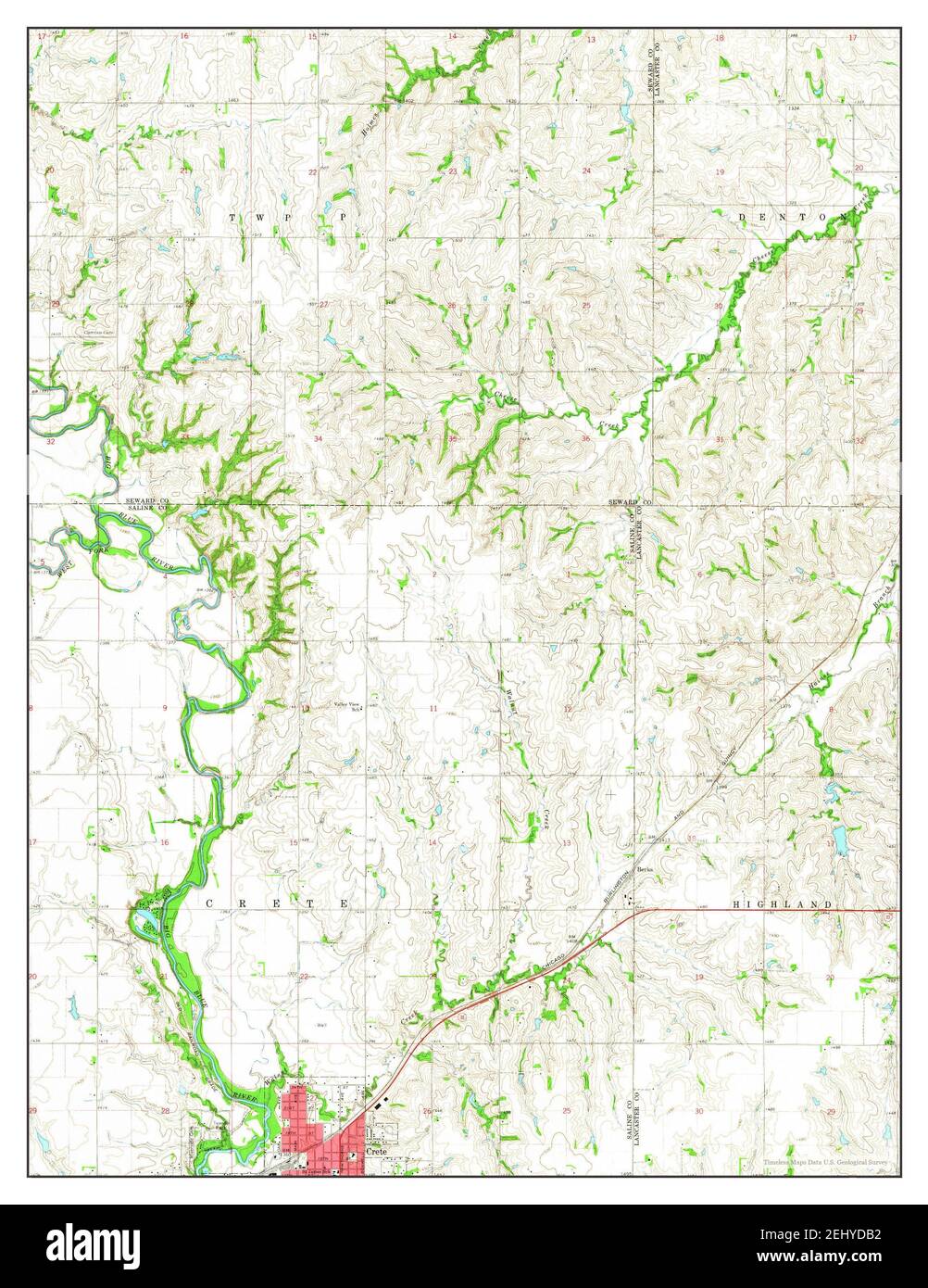 Crete nebraska map Cut Out Stock Images & Pictures - Alamy