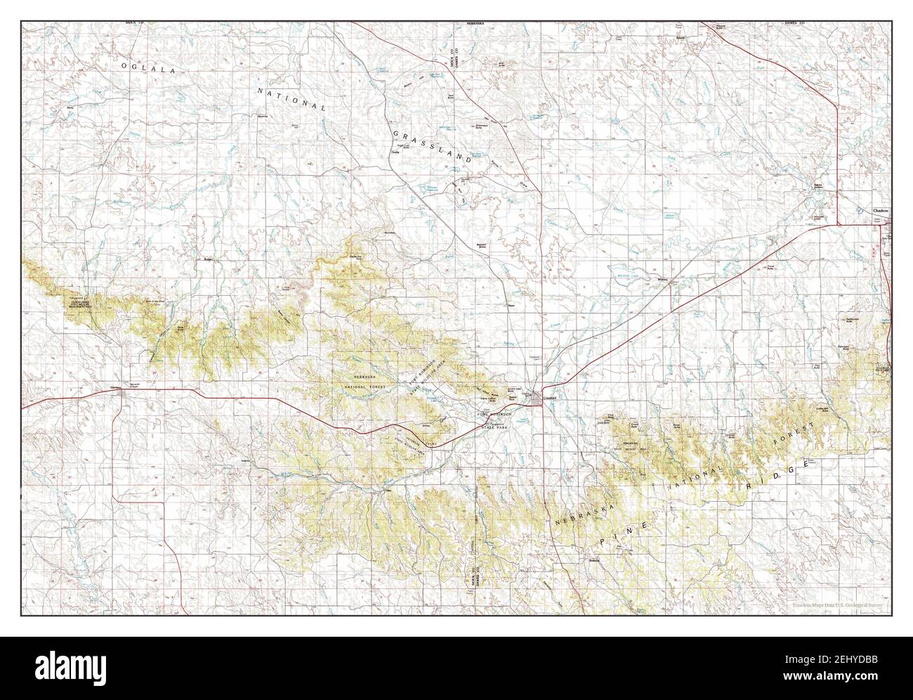 Crawford, Nebraska, map 1986, 1:100000, United States of America by ...