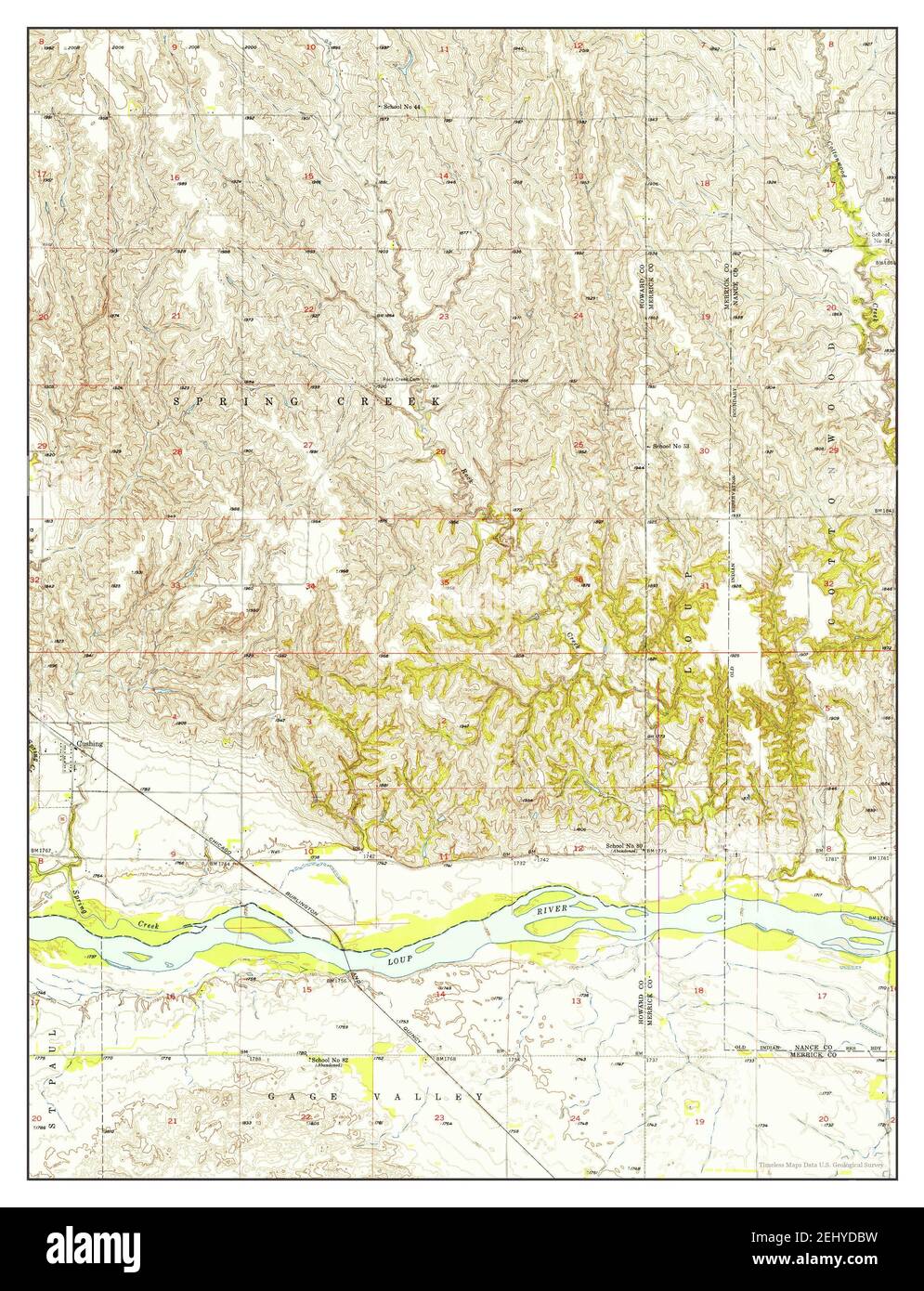 Cushing, Nebraska, map 1955, 1:24000, United States of America by ...