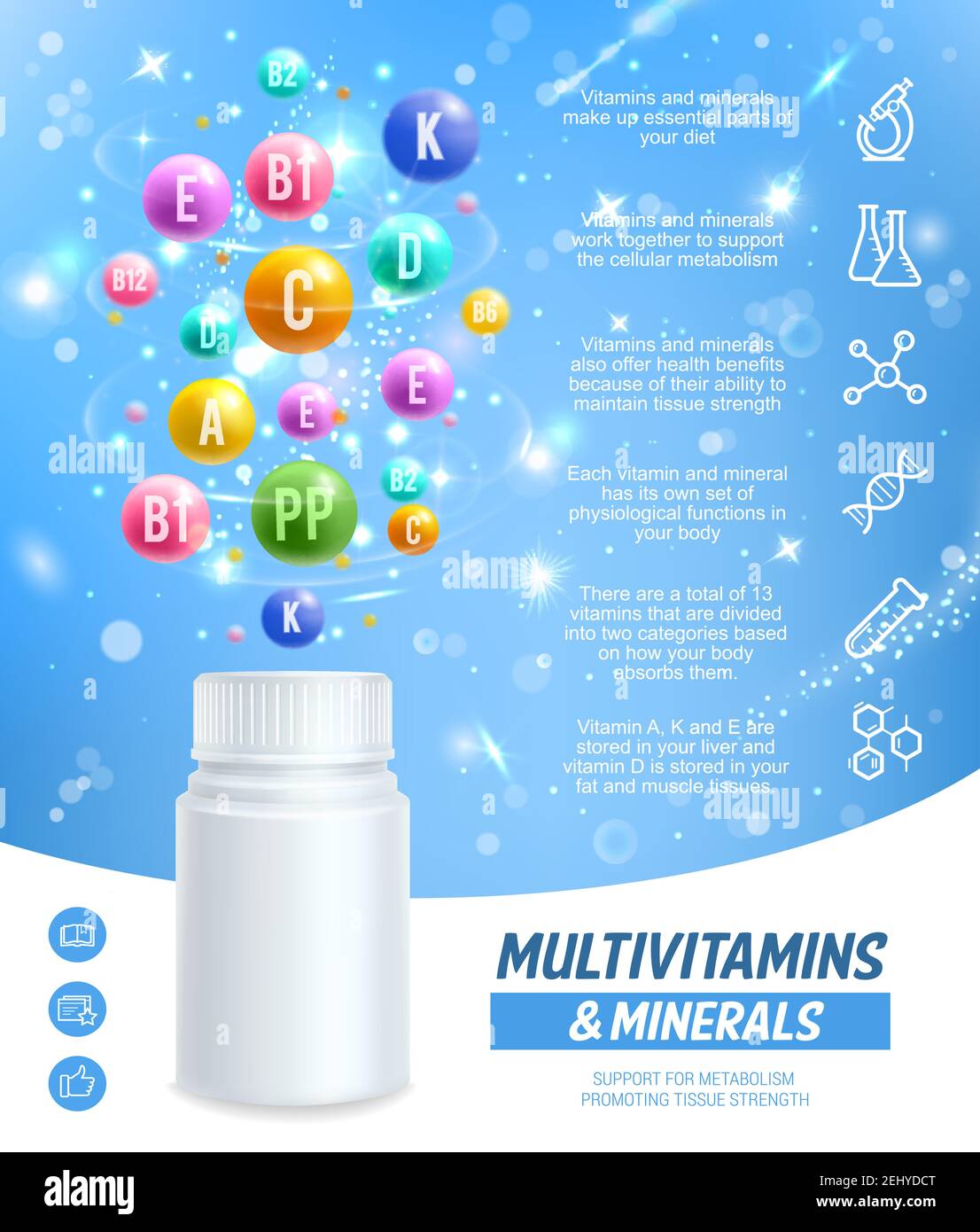 Vitamins and minerals complex pills and capsules, healthy dietary ...
