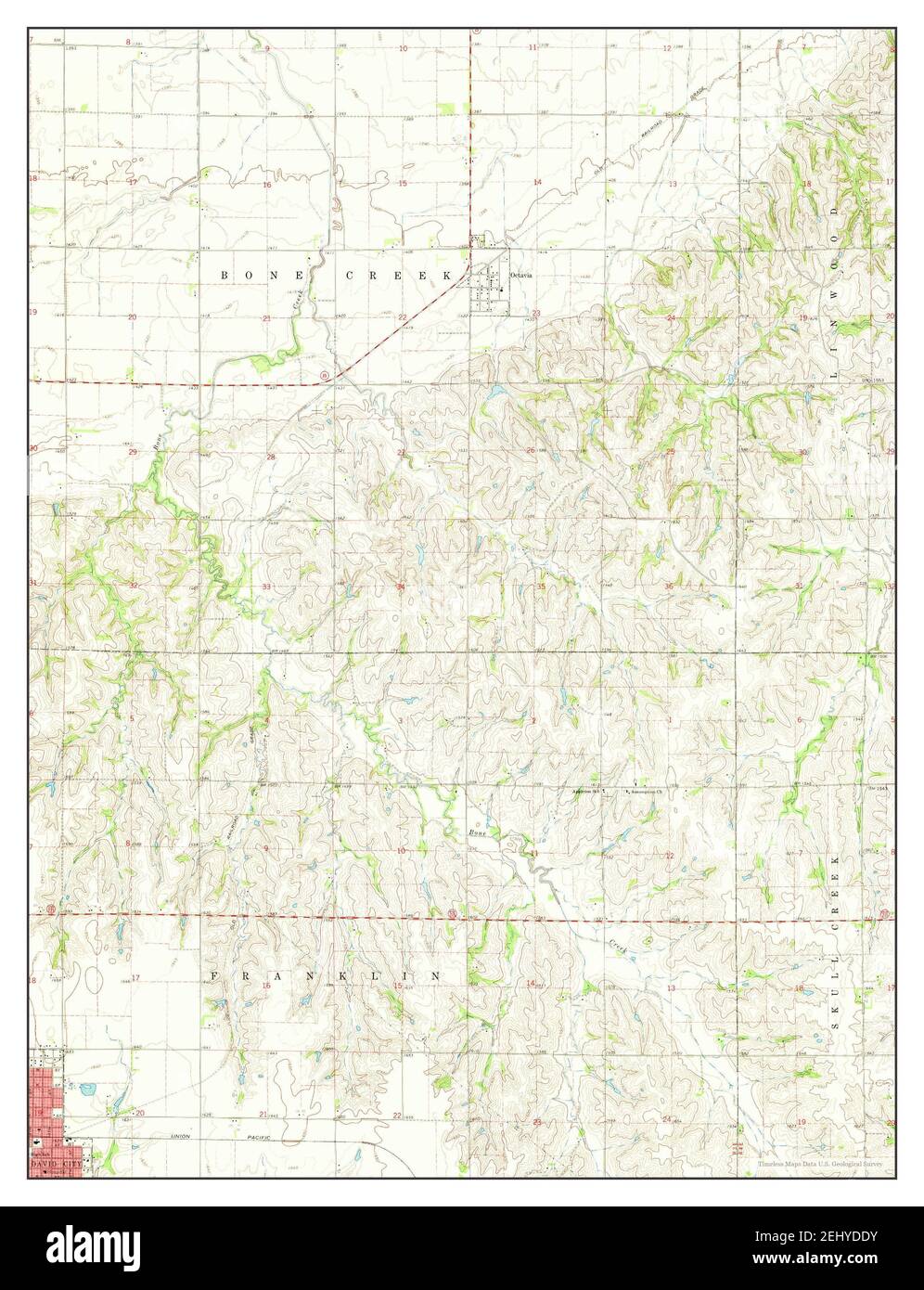 David City East, Nebraska, map 1968, 1:24000, United States of America ...