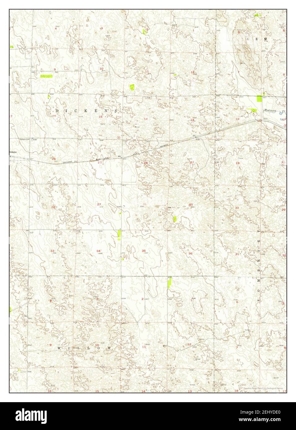 Dickens, Nebraska, map 1956, 1:24000, United States of America by ...