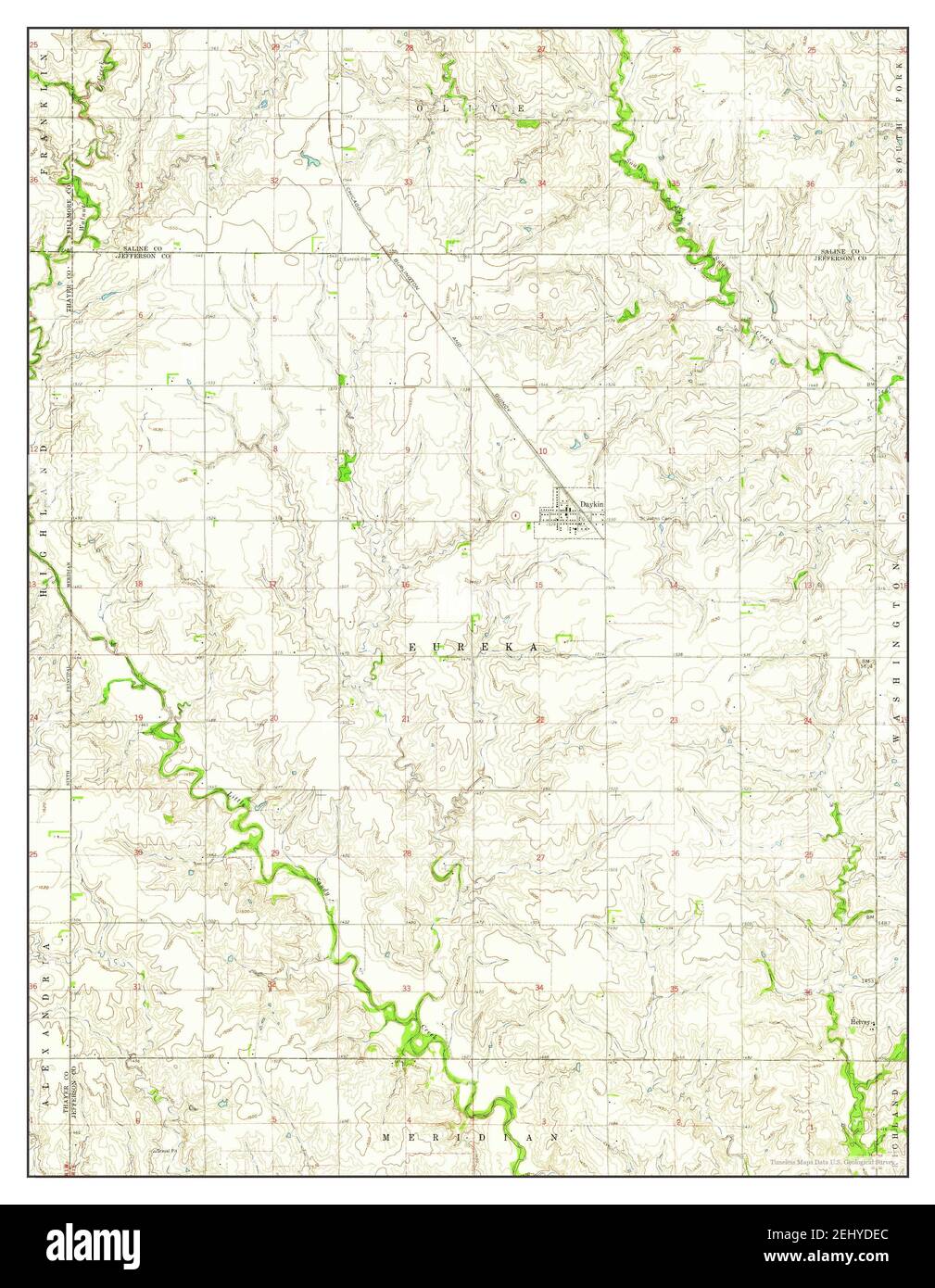 Daykin, Nebraska, map 1960, 1:24000, United States of America by ...