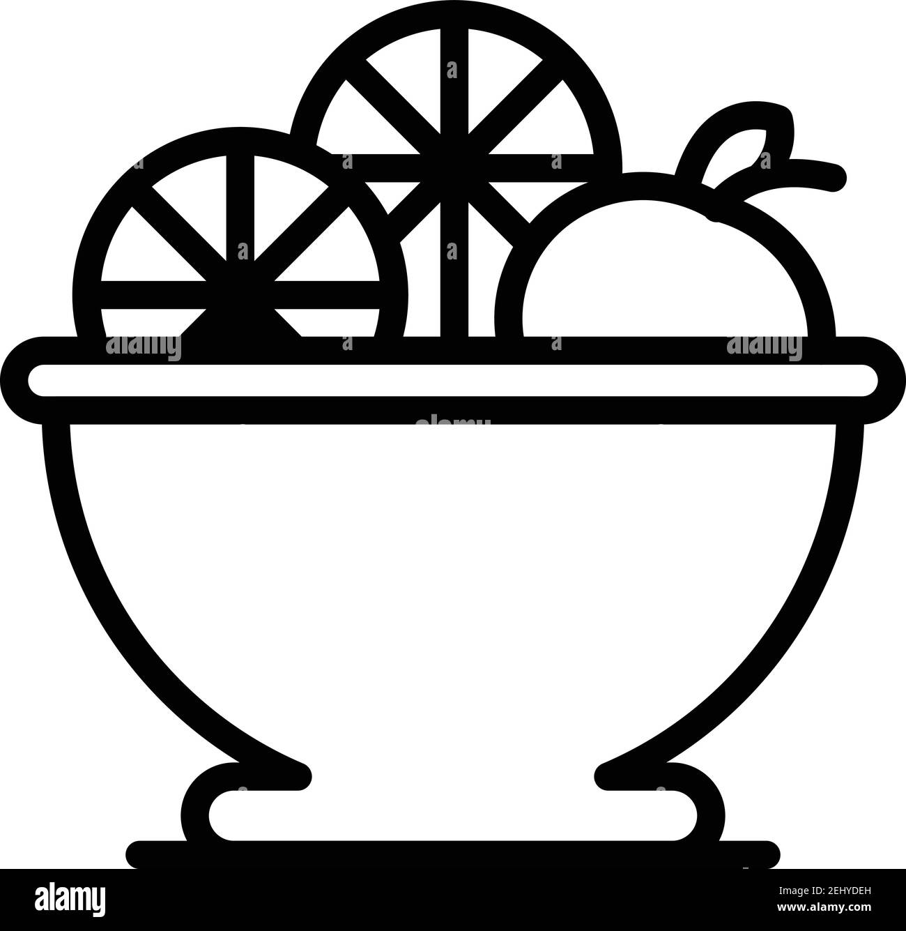 Delicious fruit salad icon. Outline delicious fruit salad vector icon ...