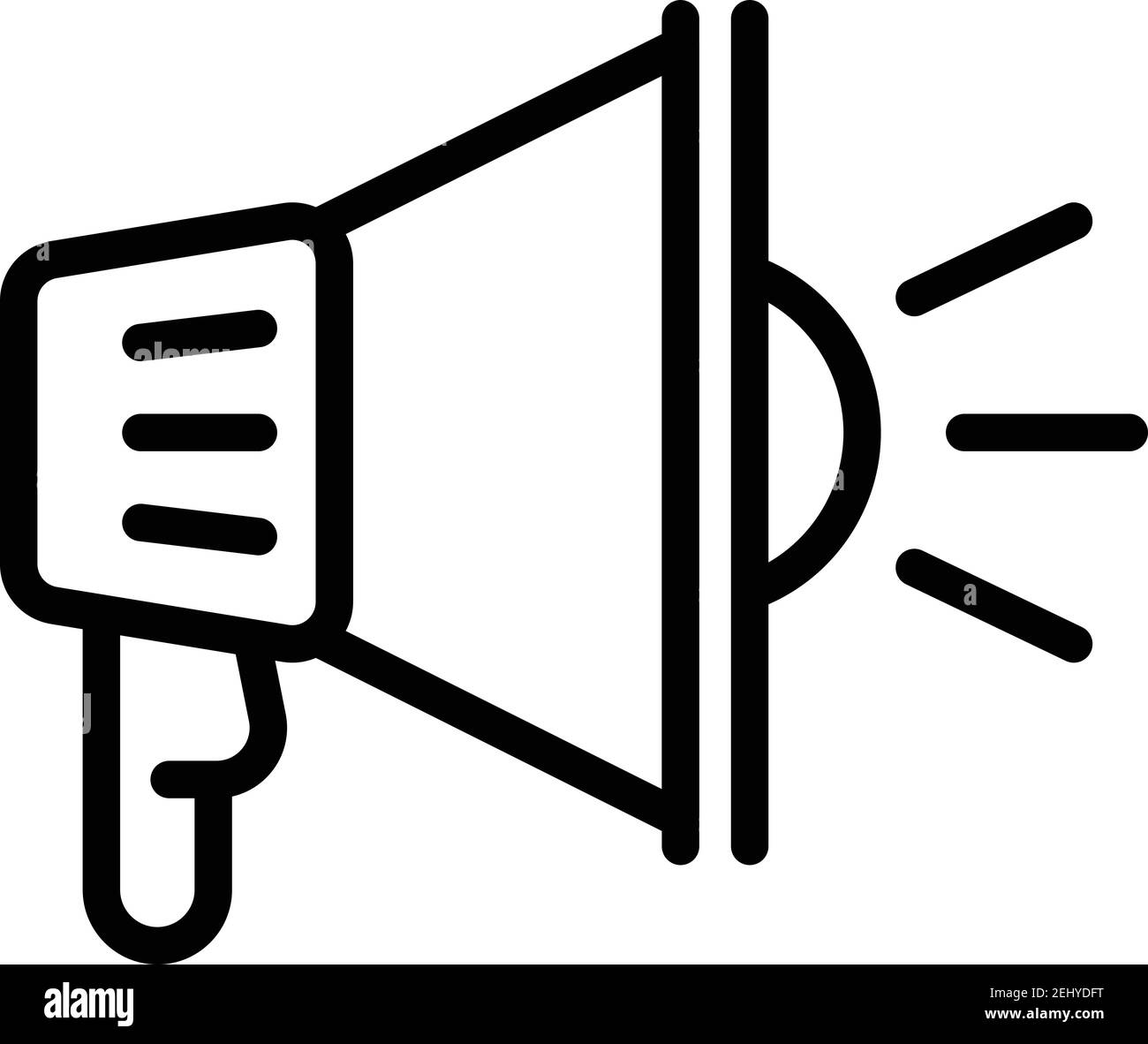 Protest megaphone icon. Outline protest megaphone vector icon for web ...
