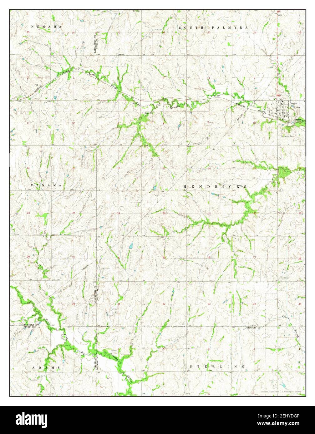 Douglas, Nebraska, map 1965, 1:24000, United States of America by ...