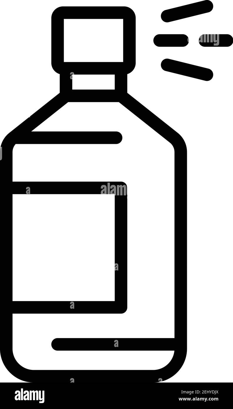 Spray bottle icon. Outline spray bottle vector icon for web design ...