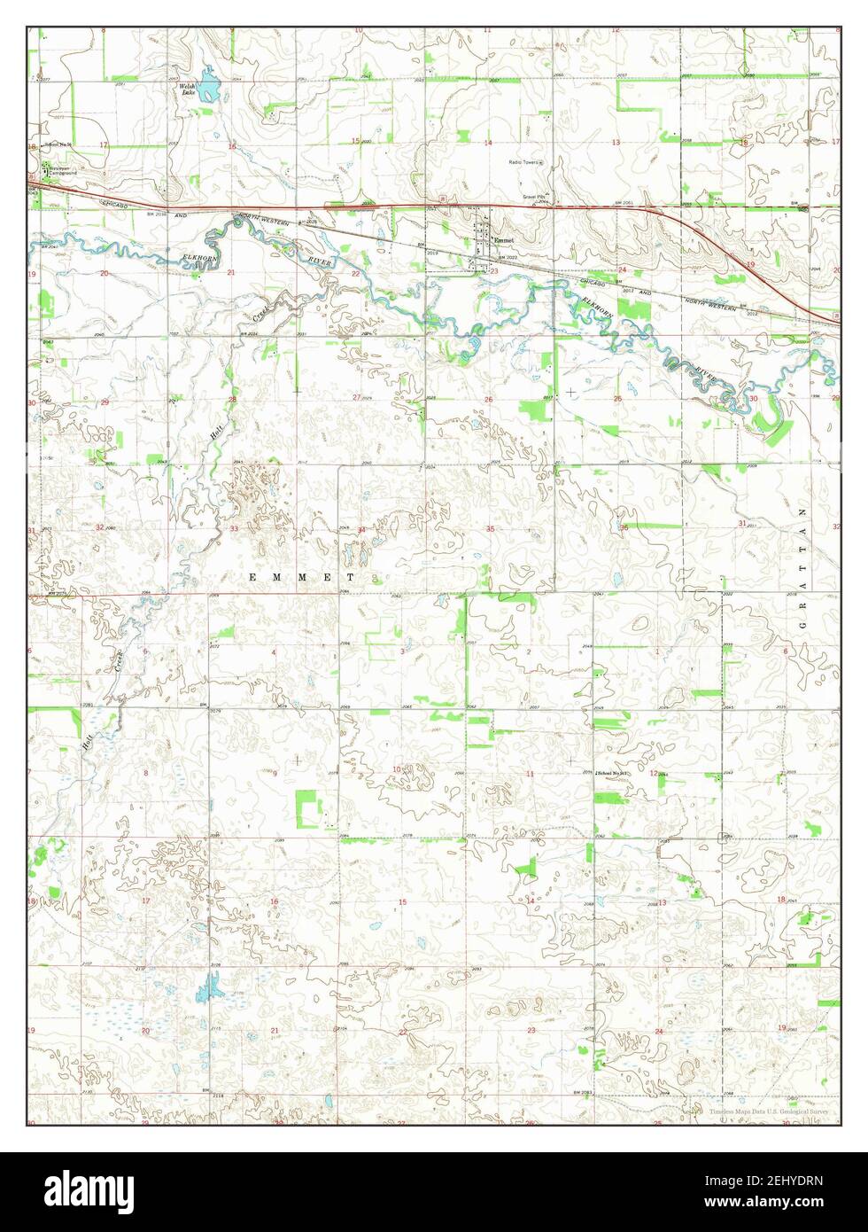 Emmet, Nebraska, map 1964, 1:24000, United States of America by ...