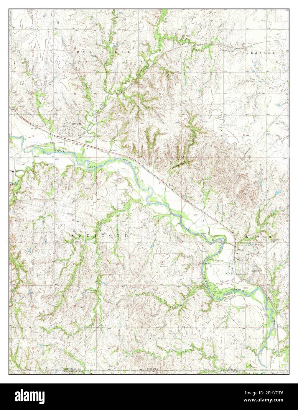 Endicott, Nebraska, map 1970, 1:24000, United States of America by ...
