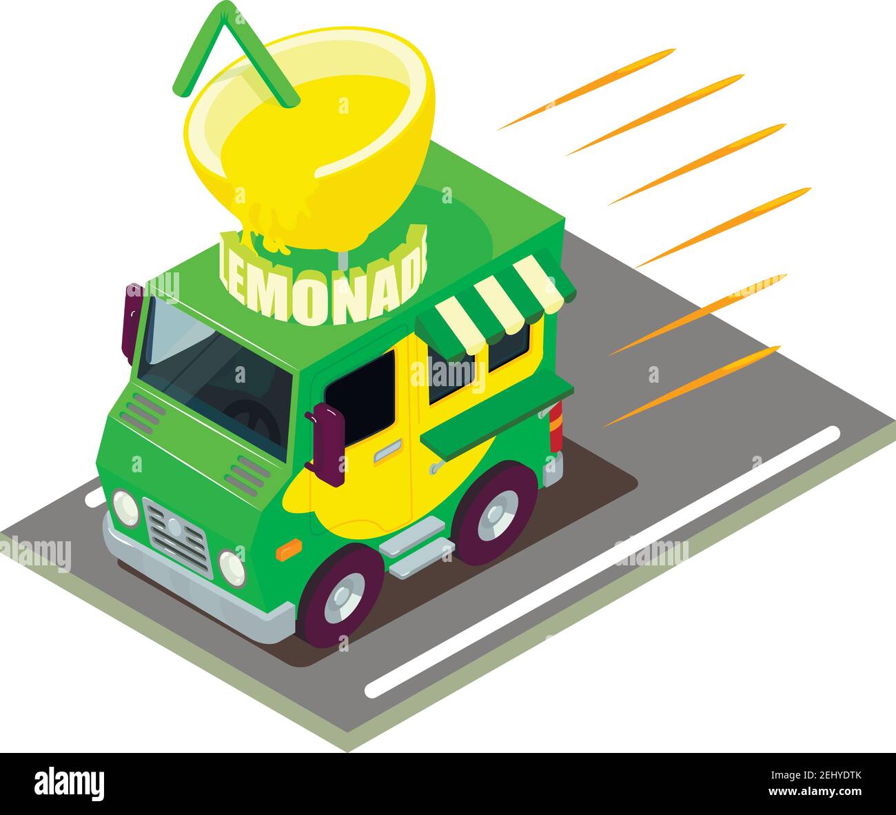 Lemonade delivery icon. Isometric illustration of lemonade delivery ...