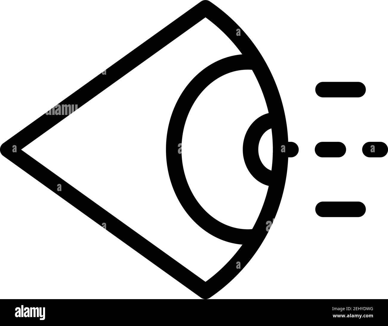 Eye sense icon. Outline eye sense vector icon for web design isolated ...