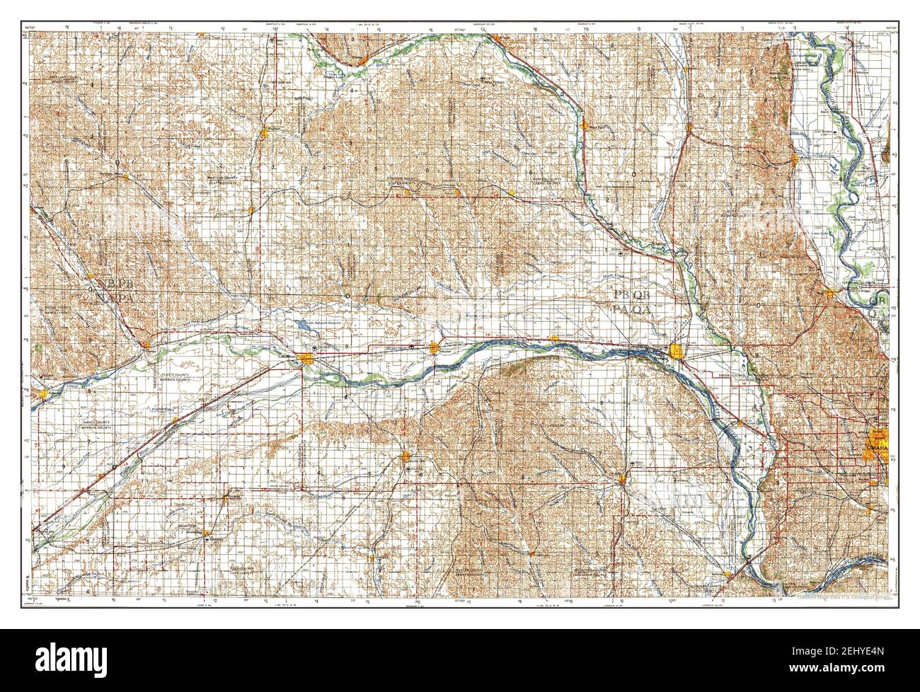 Map of fremont nebraska hi-res stock photography and images - Alamy