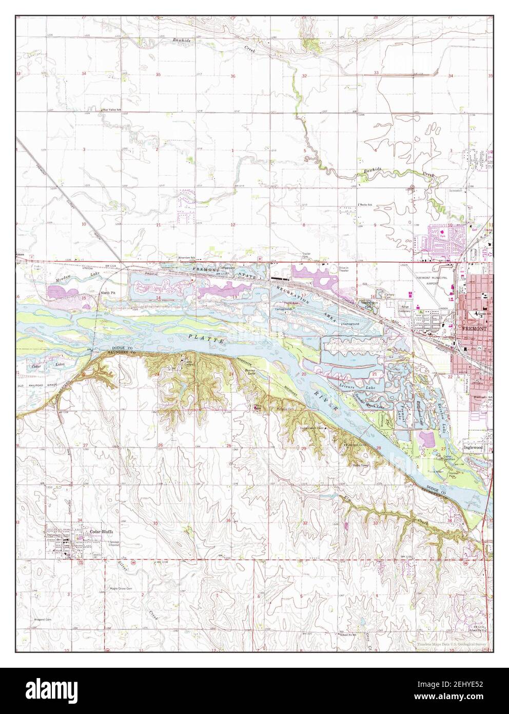 Map of fremont nebraska hi-res stock photography and images - Alamy