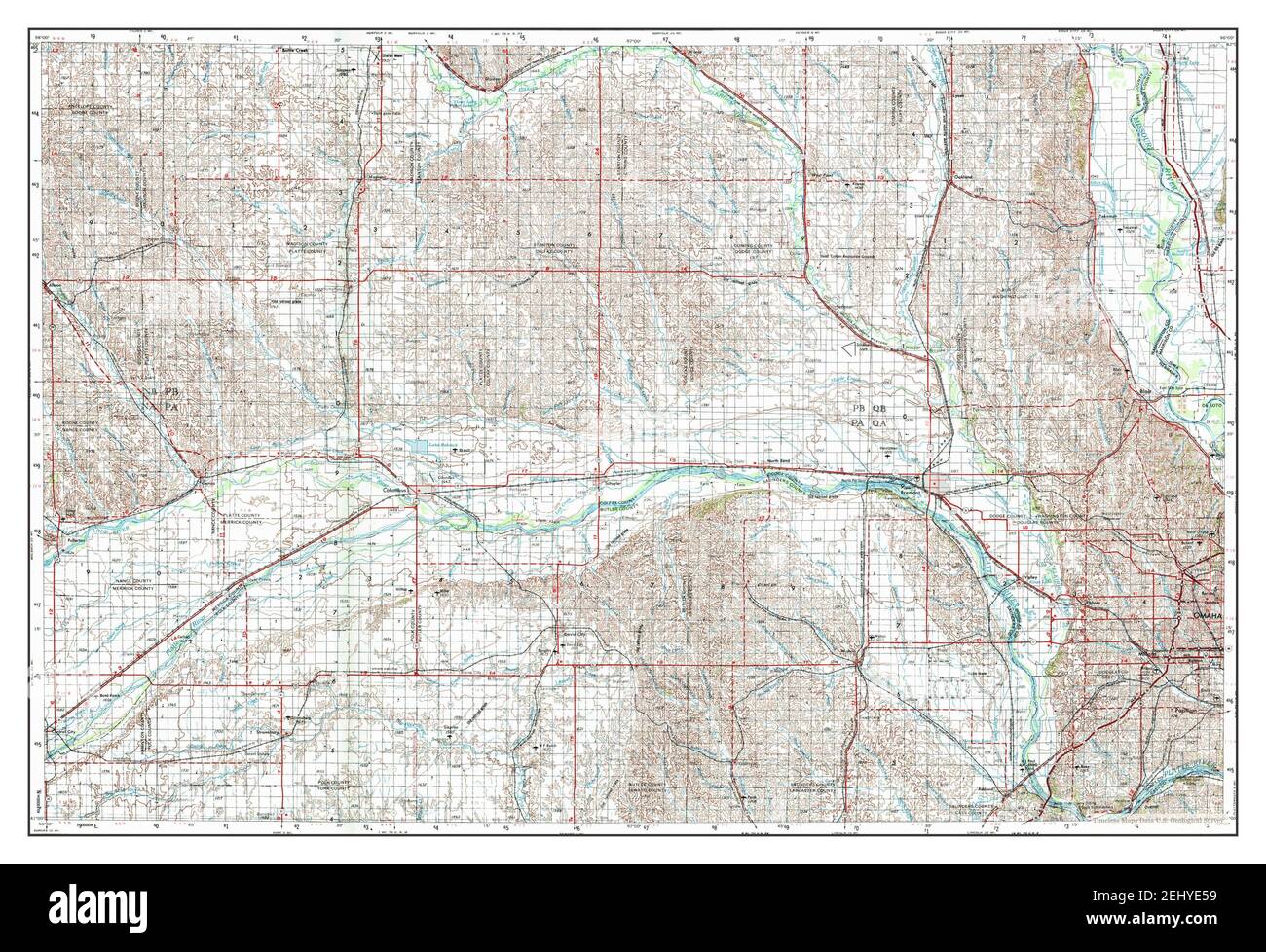 Map of fremont nebraska hi-res stock photography and images - Alamy