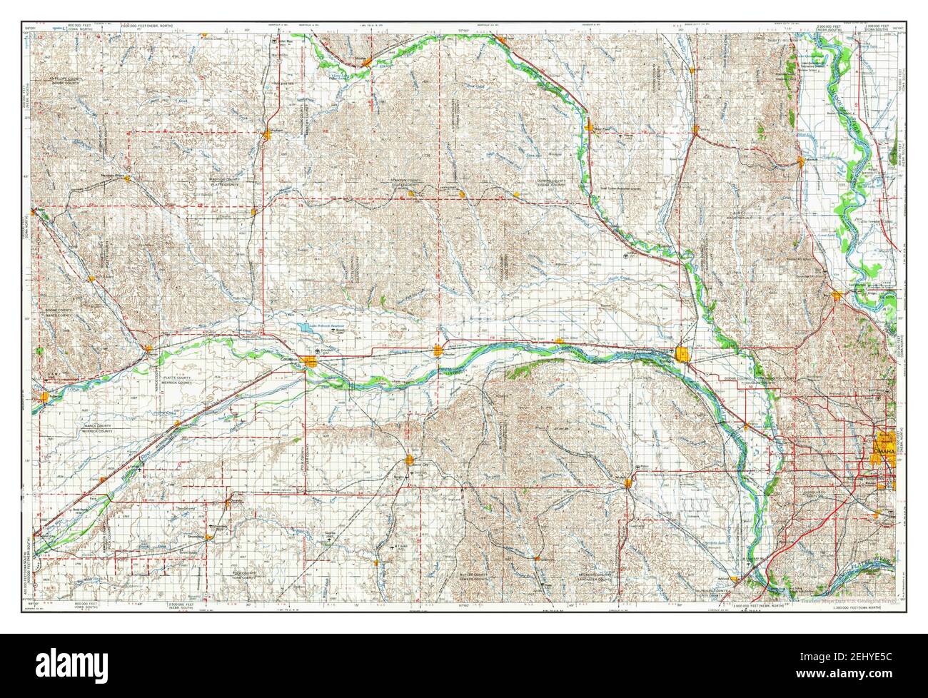 Map of fremont nebraska hi-res stock photography and images - Alamy