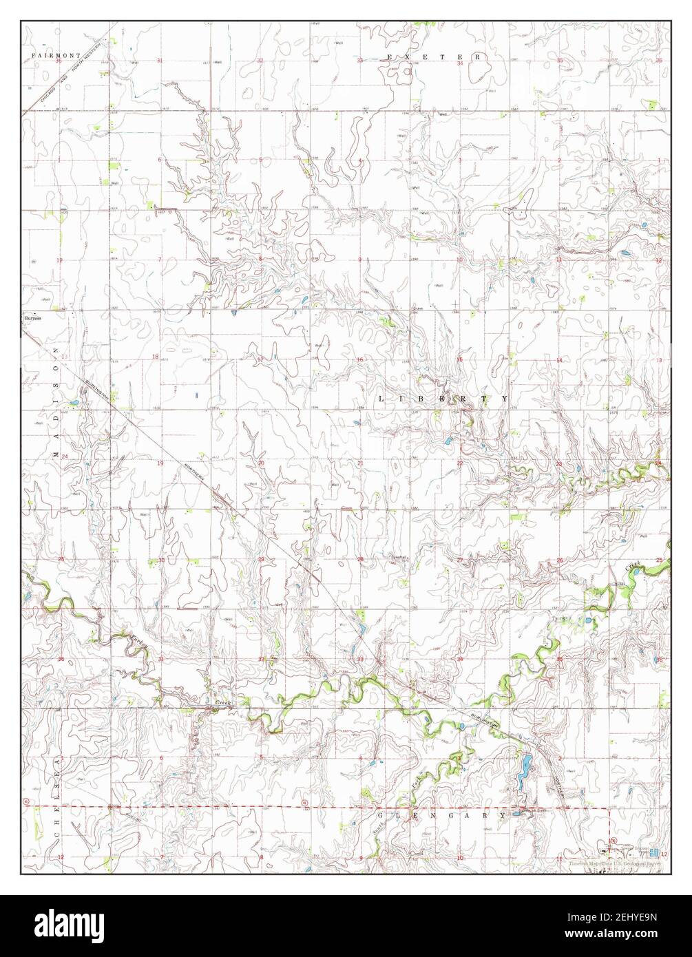 Map of friend nebraska Cut Out Stock Images & Pictures - Alamy