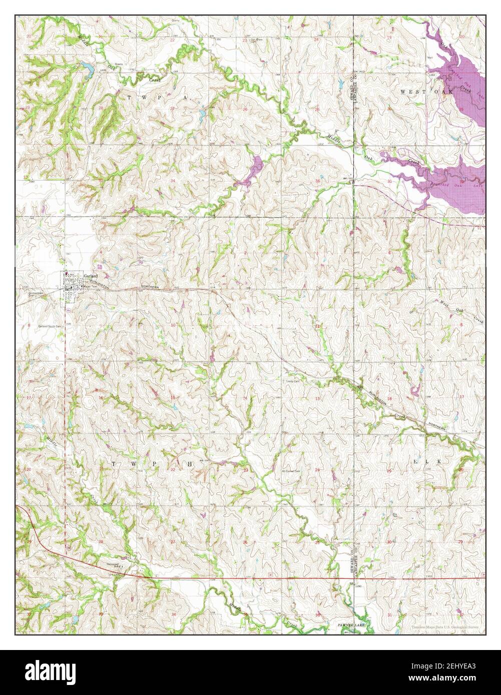 Garland, Nebraska, map 1964, 1:24000, United States of America by ...