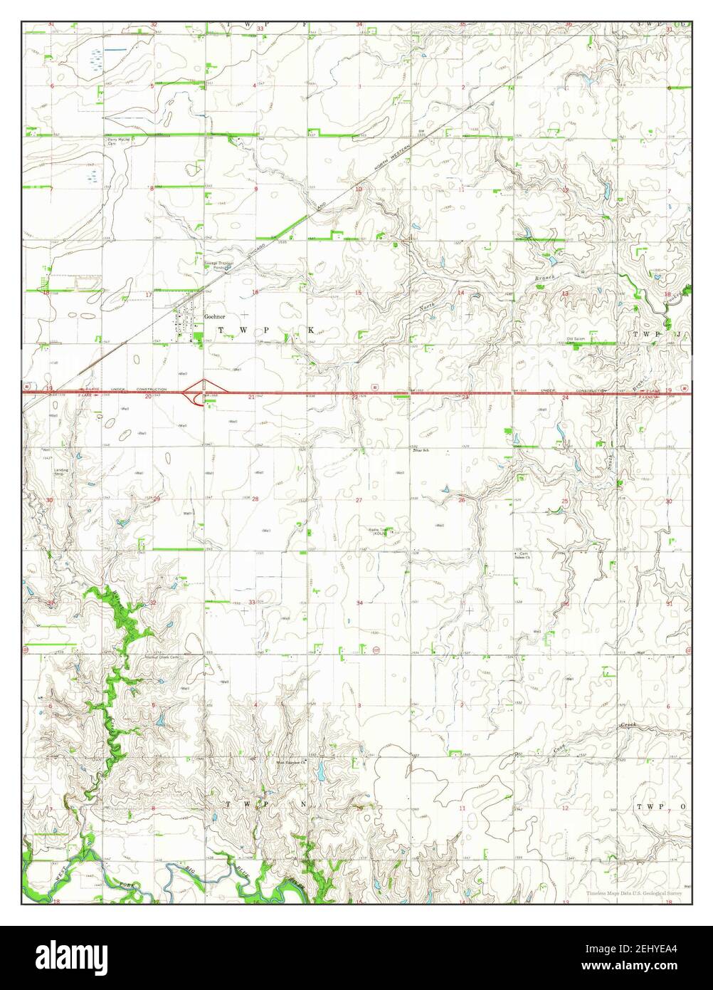 Goehner, Nebraska, map 1964, 1:24000, United States of America by ...