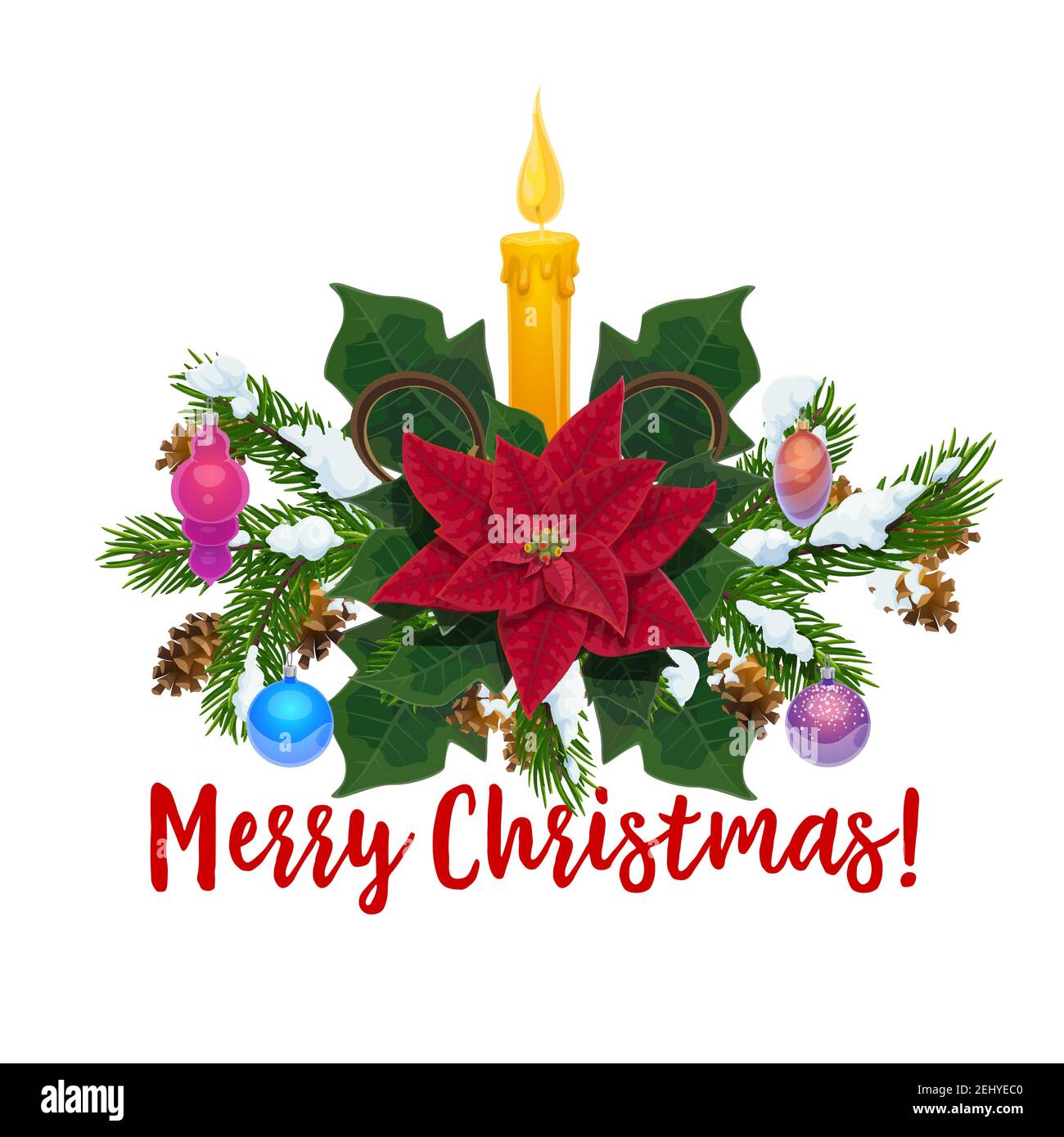 Candle, snow, night Stock Vector Images - Alamy