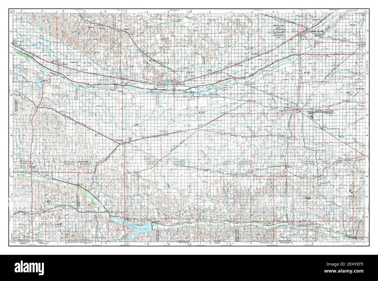 Grand island nebraska map hi-res stock photography and images - Alamy