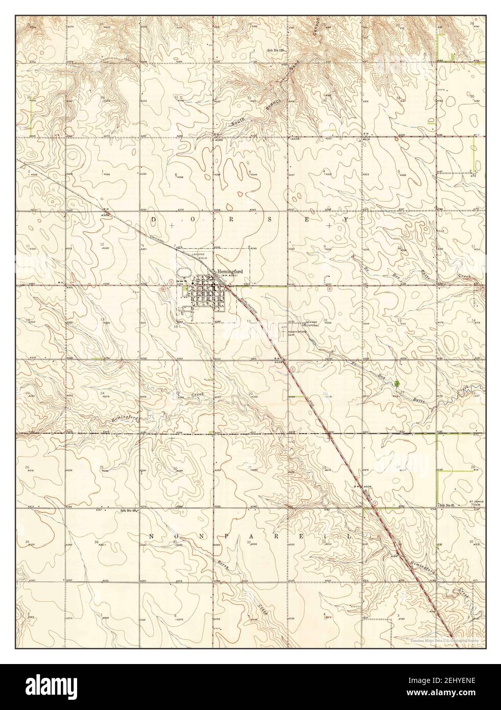 Hemingford nebraska map Cut Out Stock Images & Pictures - Alamy